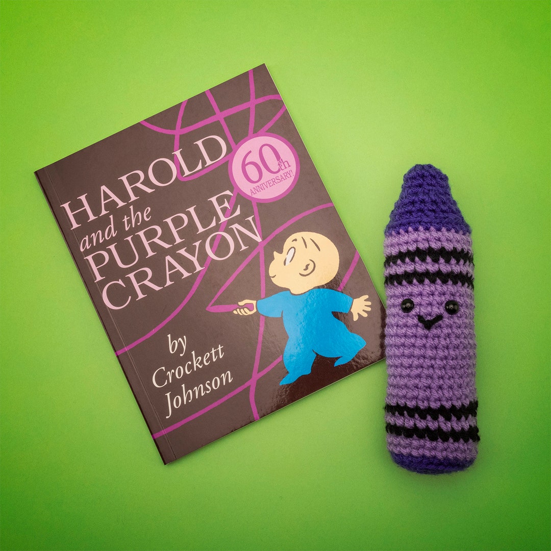 Harold the Crochet Purple Crayon---book Not Included - Etsy