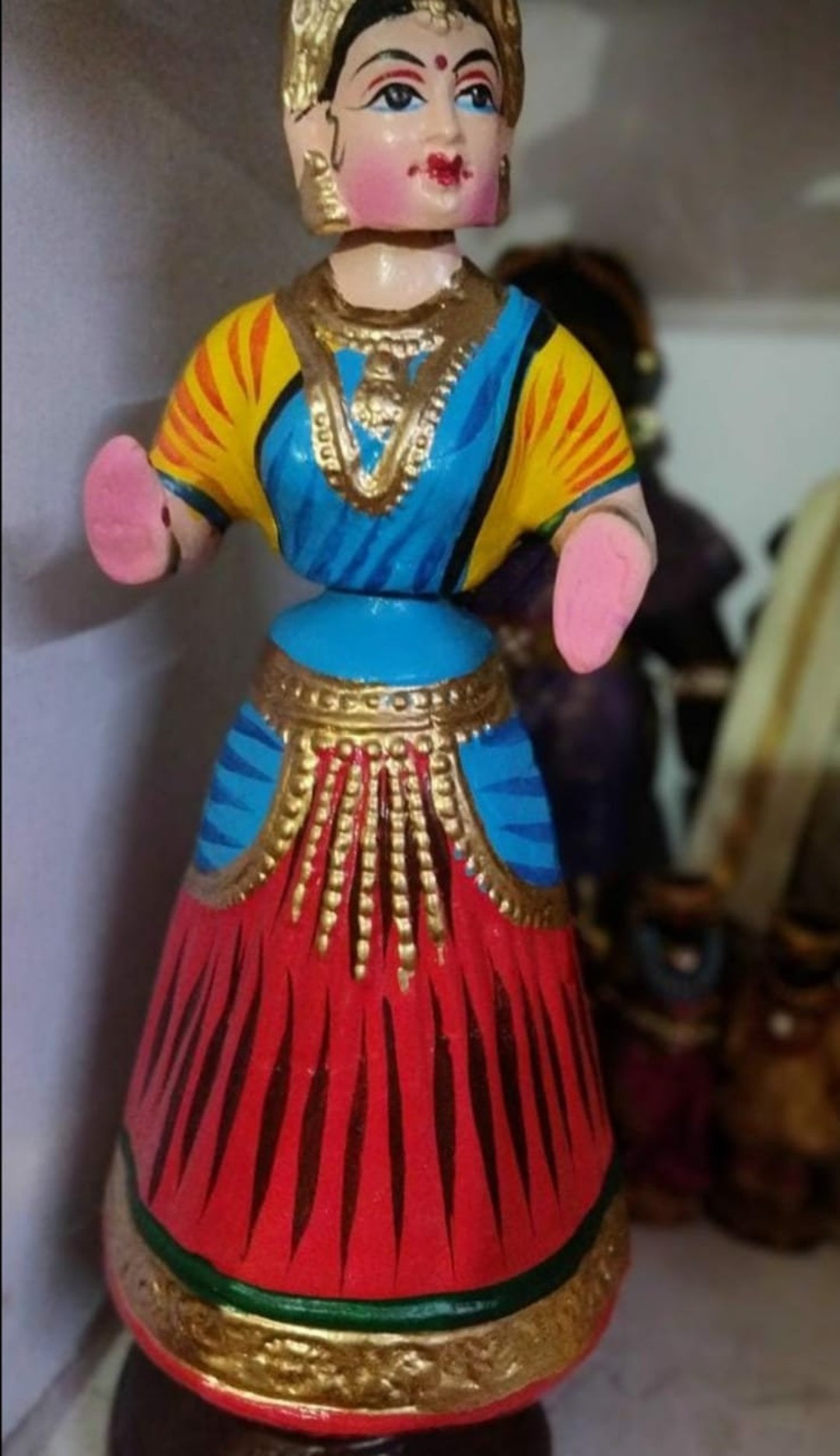 Channapatna Wooden Dancing Doll Toy for Home Decor - Etsy