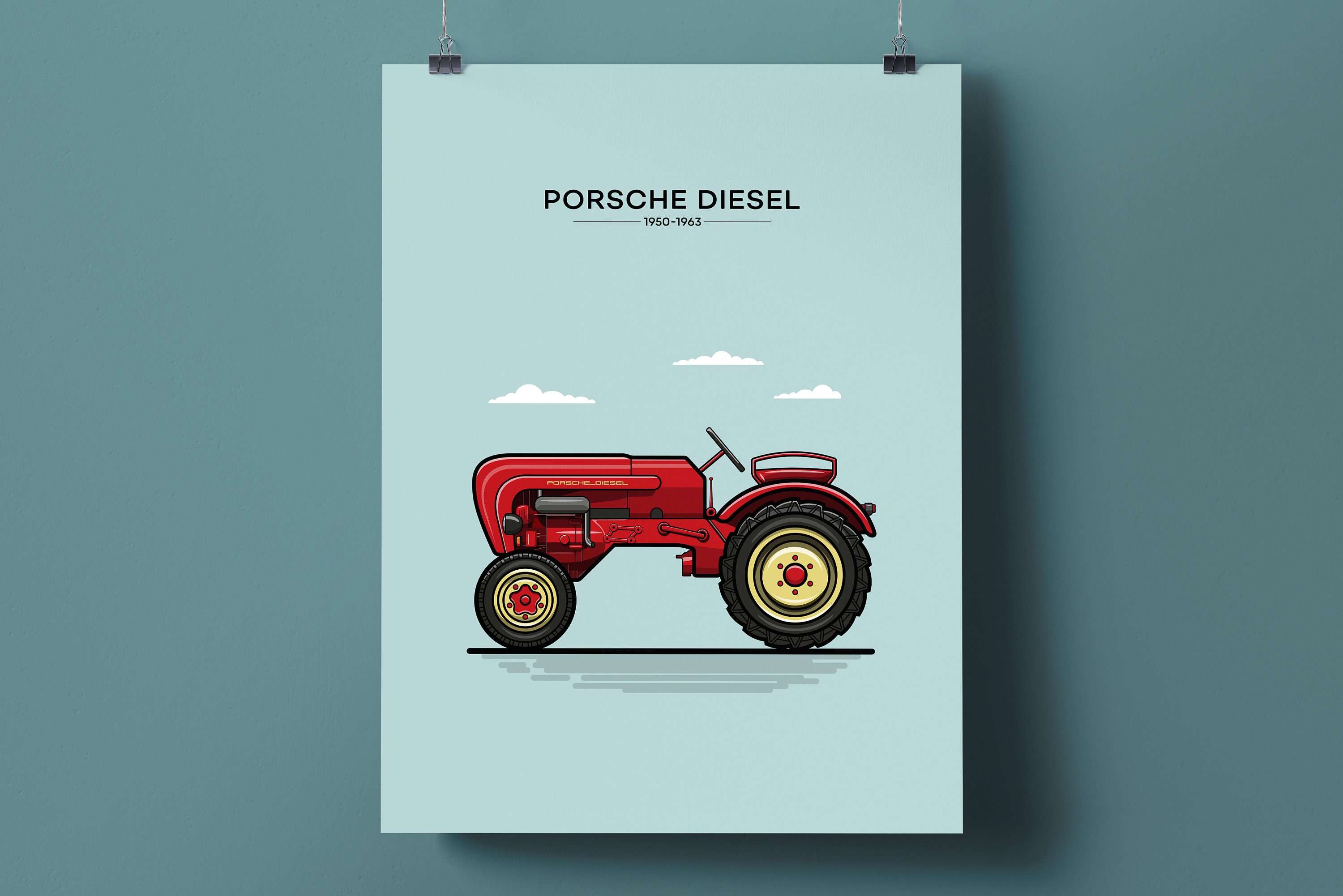 The Porsche Tractor as a Premium Poster the Perfect Gift for Any ...