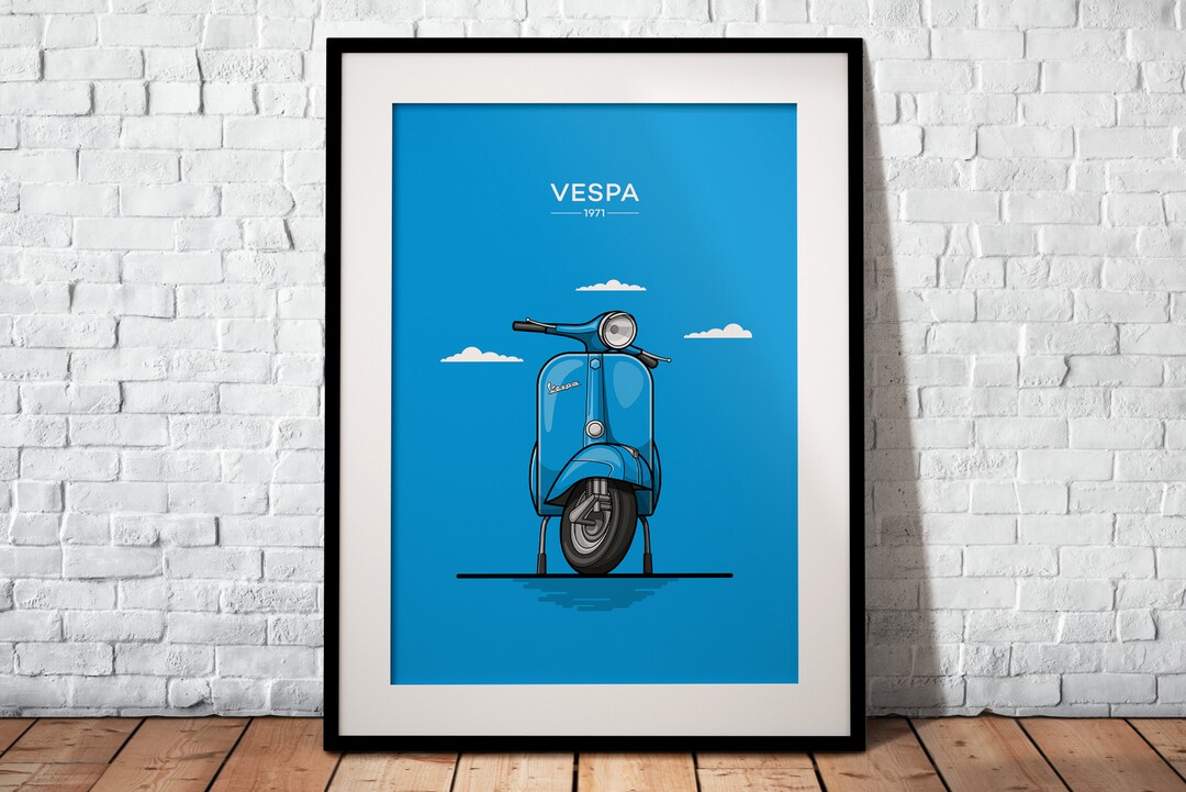 The Vespa as a Premium Poster | the Perfect Gift for Every Scooter Fan ...
