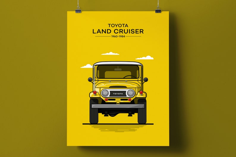 Toyota Land Cruiser as a Premium Poster | the Perfect Gift for Every ...