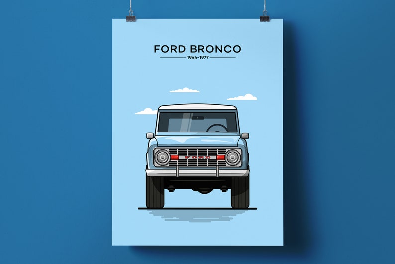 Ford Bronco as Premium Poster the Perfect Gift for Any Ford Fan Poster ...