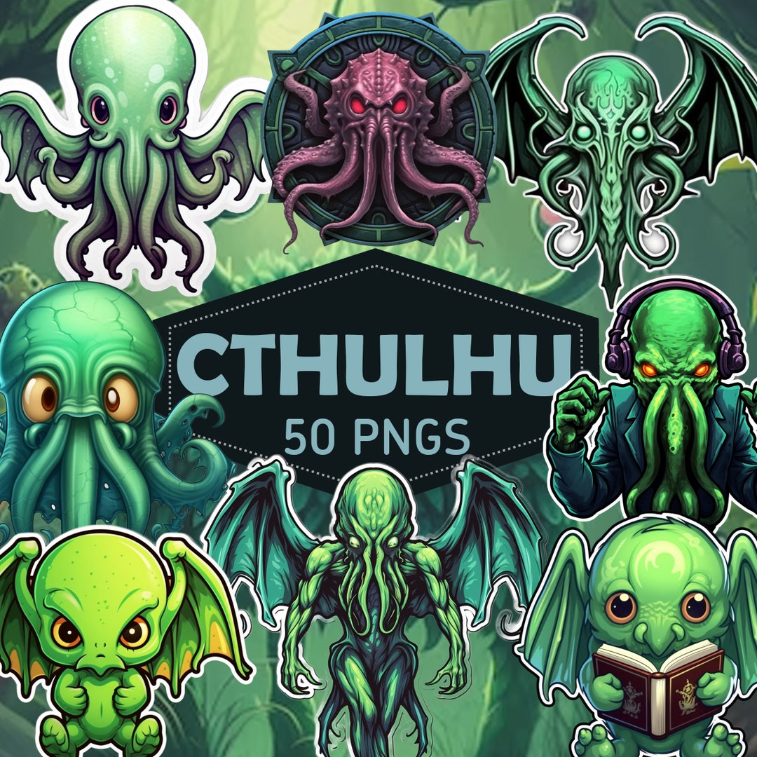 Cthulhu PNG Baby Cthulhu Clipart Fun Cryptid Sticker Decal Scary Sea ...