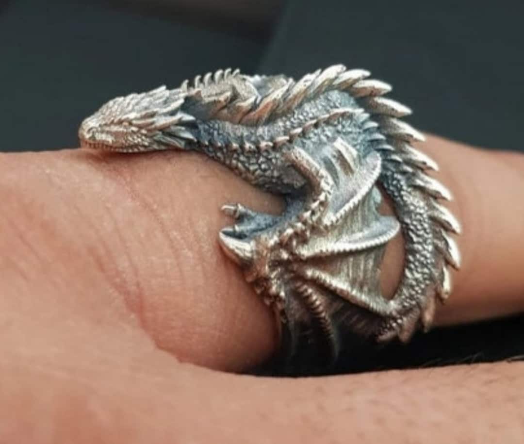 Flying Dragon Ring, for Unisex Made of Sterling Silver 925 Celtic ...