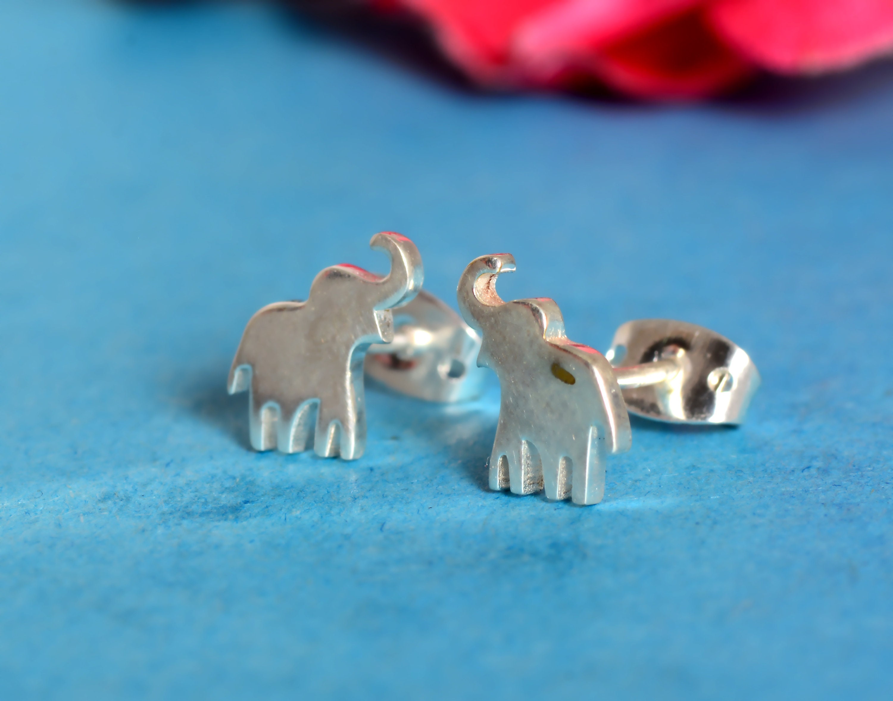 Buy Elephant Earring, Elephant Studs, Gift for Elephant Lover, Animal ...