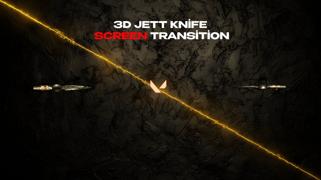 Valorant Twitch Screen Transition-stinger 3D Jett Knife - Etsy