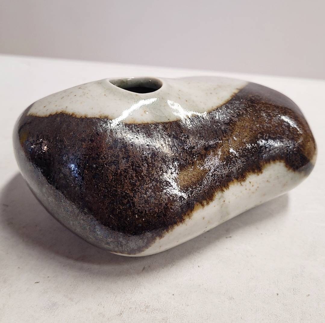 A Sculptural West German 1960s Studio Pottery Stoneware Vase - Etsy
