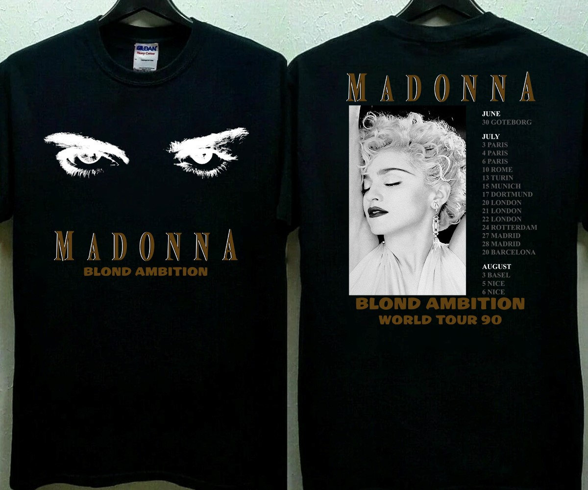 Madonna Blond Ambition World Tour 90 T-shirt, Madonna Tour 1990 T-Shirt Designed & Sold By Odia ...