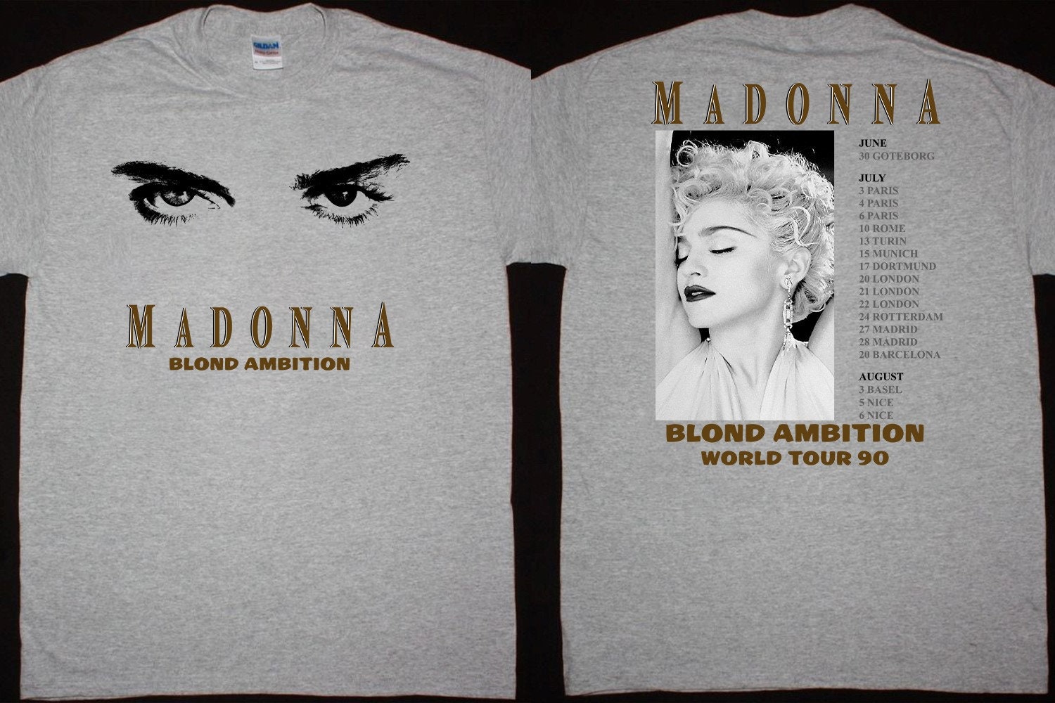 Madonna Blond Ambition World Tour 90 T-shirt, Madonna Tour 1990 T-Shirt Designed & Sold By Odia ...