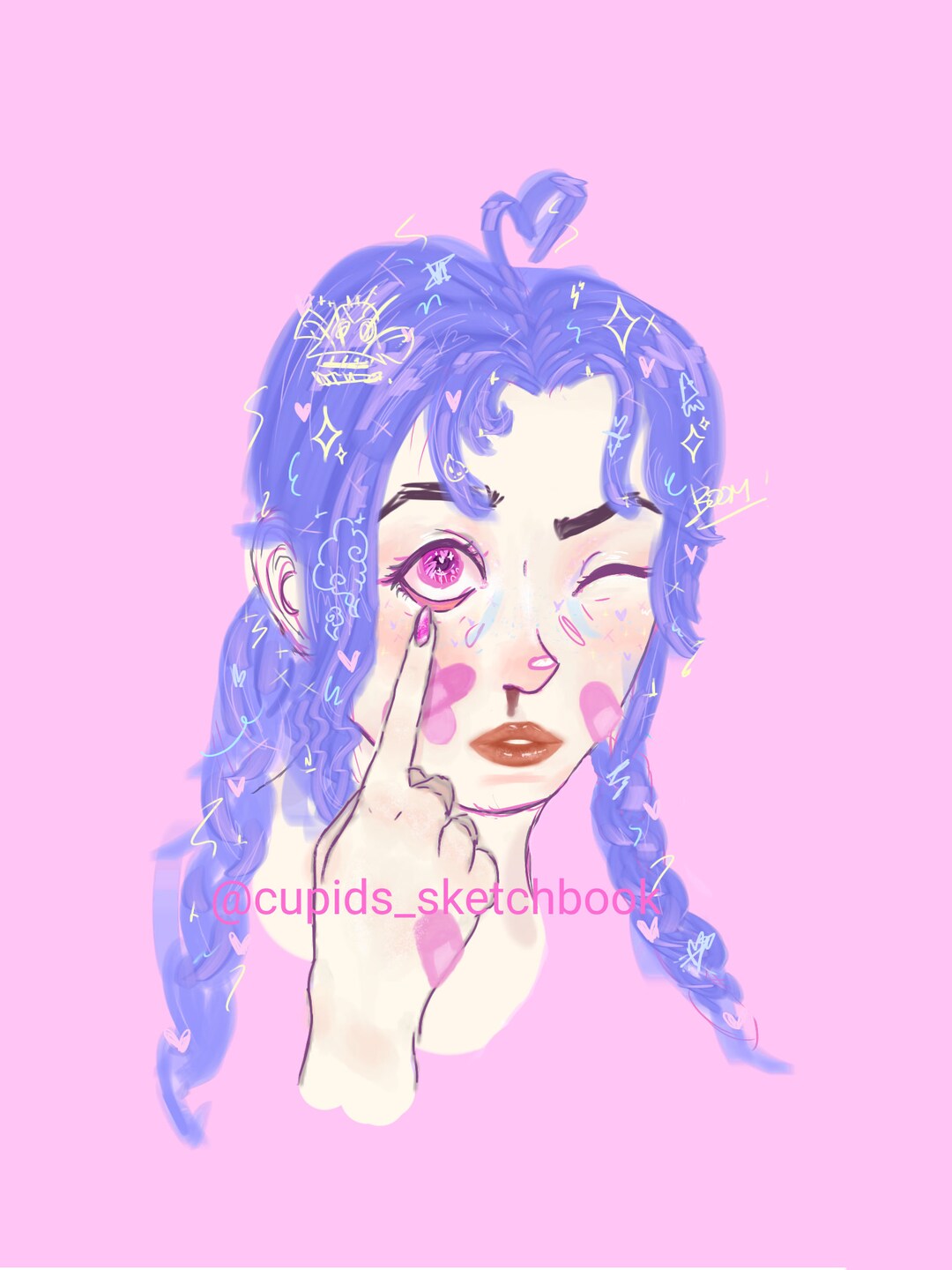 Kawaii Arcane Jinx Pink Print Handmade Small Business Artist Size A5 ...