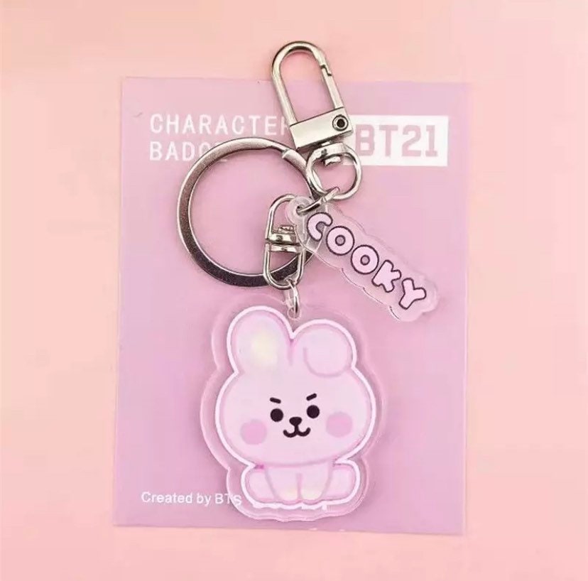 BTS Keychain BT21 Keychain Taekook Kooky Cooky and Tata - Etsy