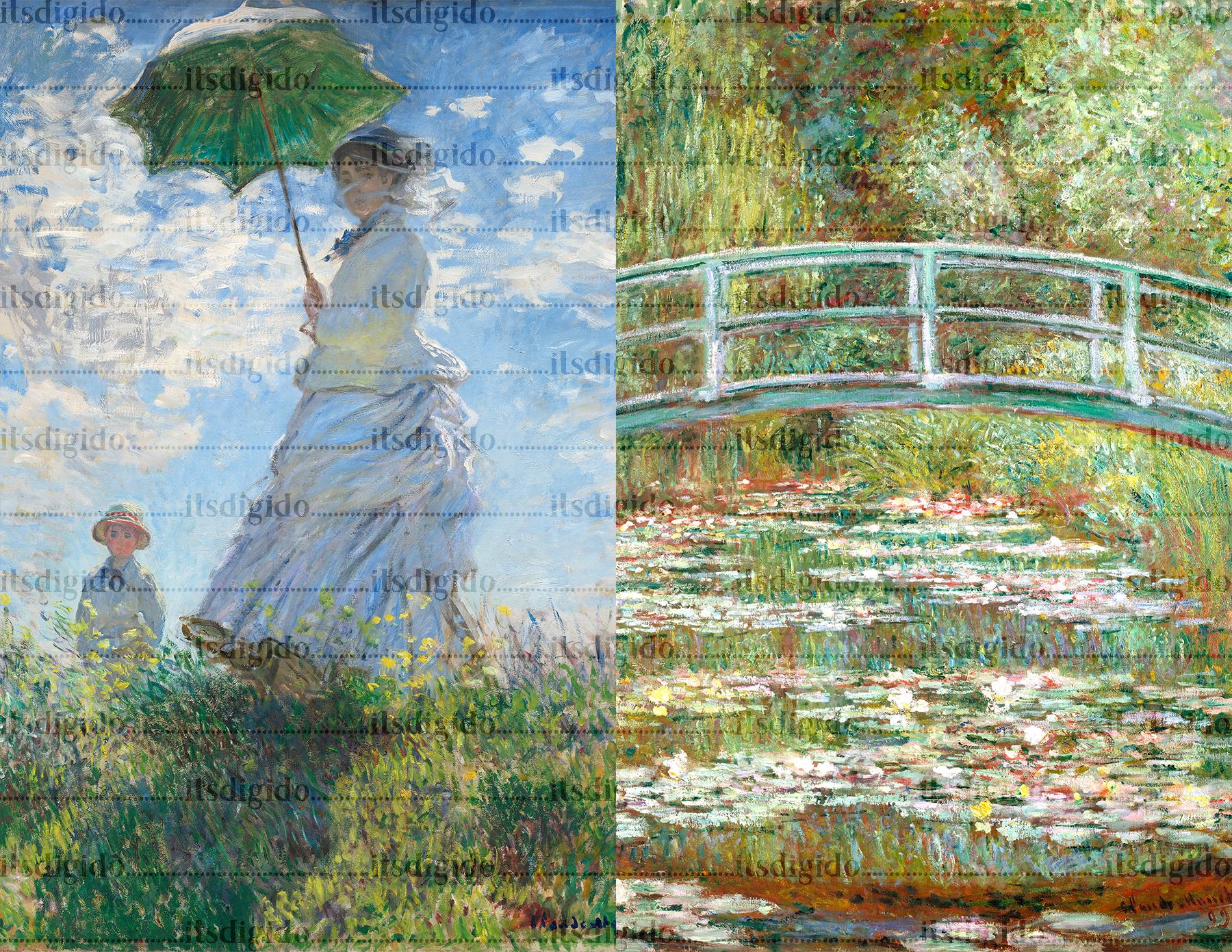 10 Claude Monet Art Kit Printable A5 Digikit Claude Monet Artwork ...