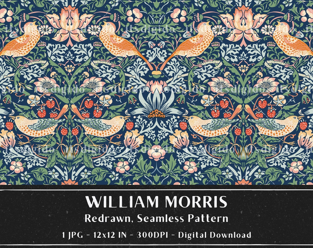 William Morris Famous Pattern, Bird Pattern, Floral Pattern, Fabric ...