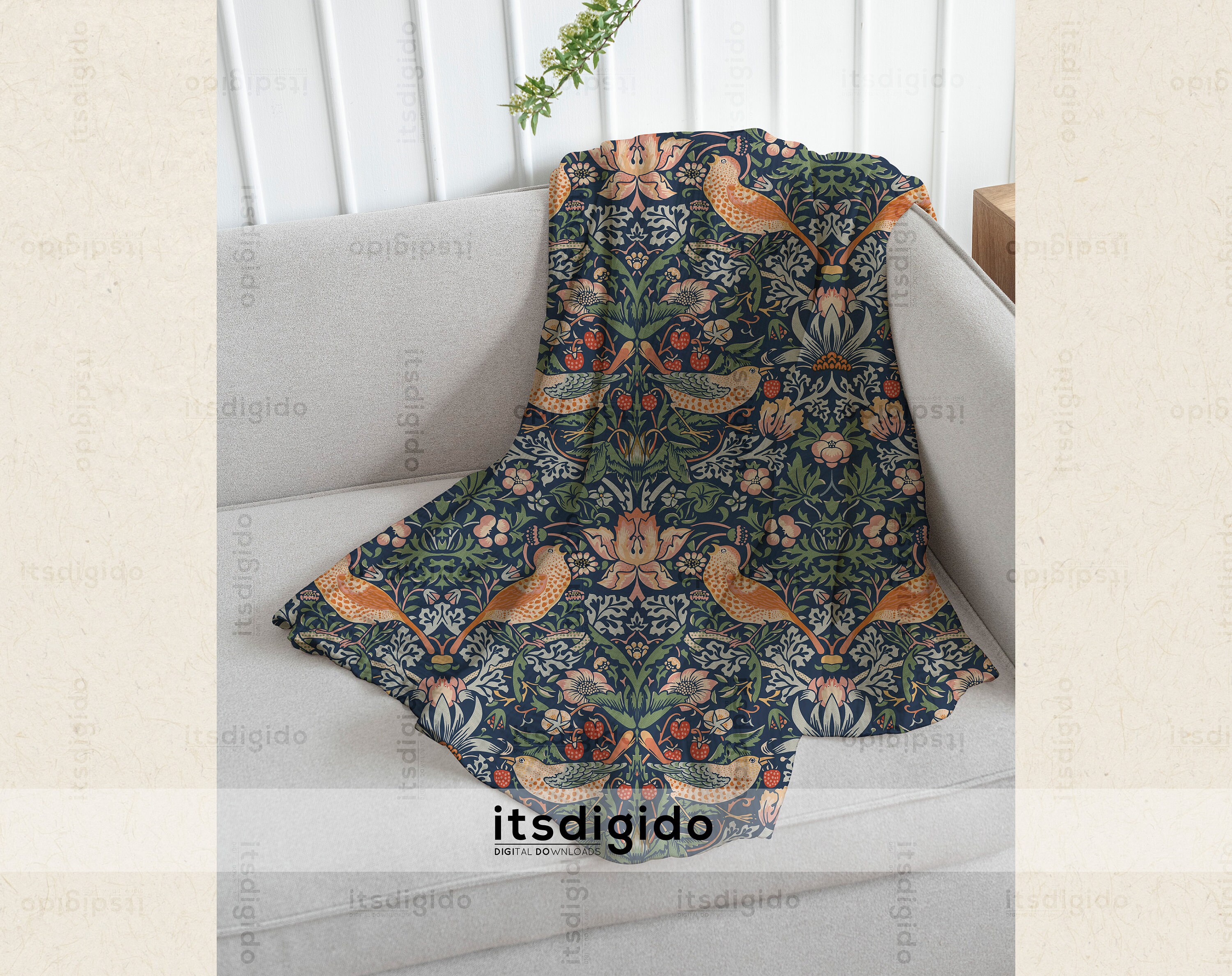 William Morris Famous Pattern Bird Pattern Floral Pattern - Etsy