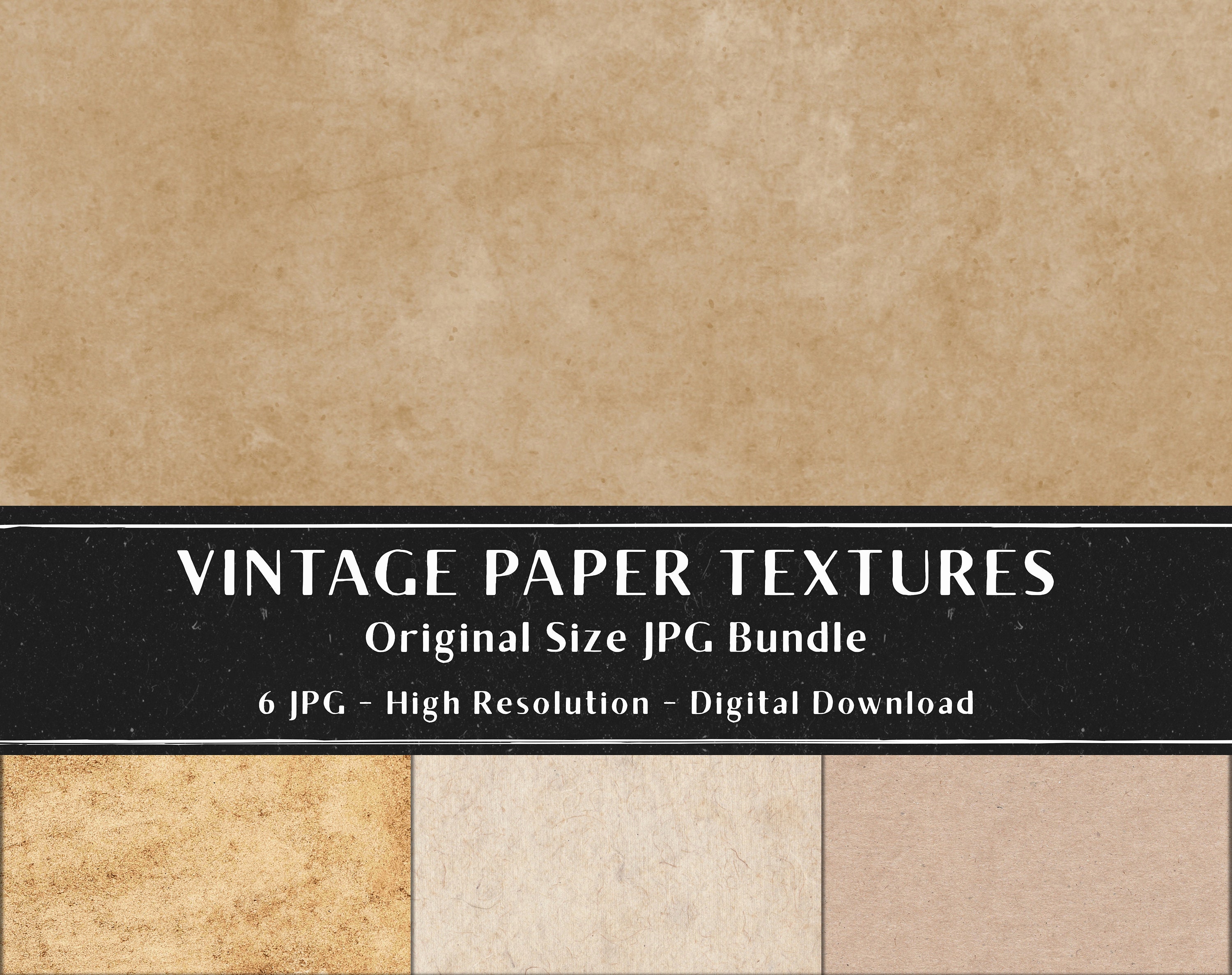 6 Vintage Paper Texture, Brown Digital Paper Texture, Procreate Paper ...