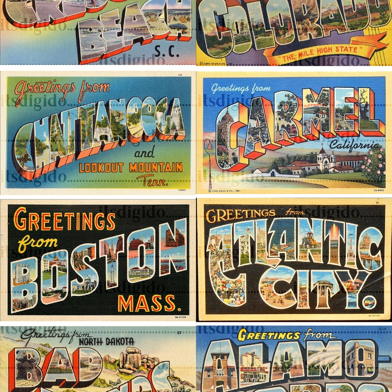 Souvenir Postcard - Etsy