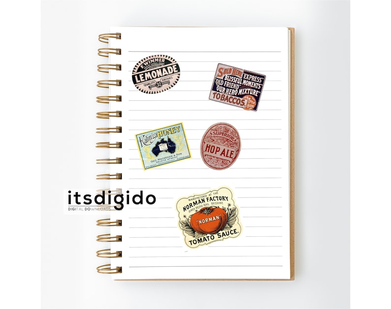 55 Vintage Labels, Box Bottle Jar Labels, Junk Journals, Scrapbooking ...