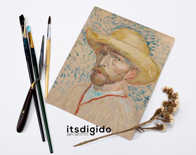 20 Vincent Van Gogh Self Portrait Bundle 20 Vintage Images - Etsy