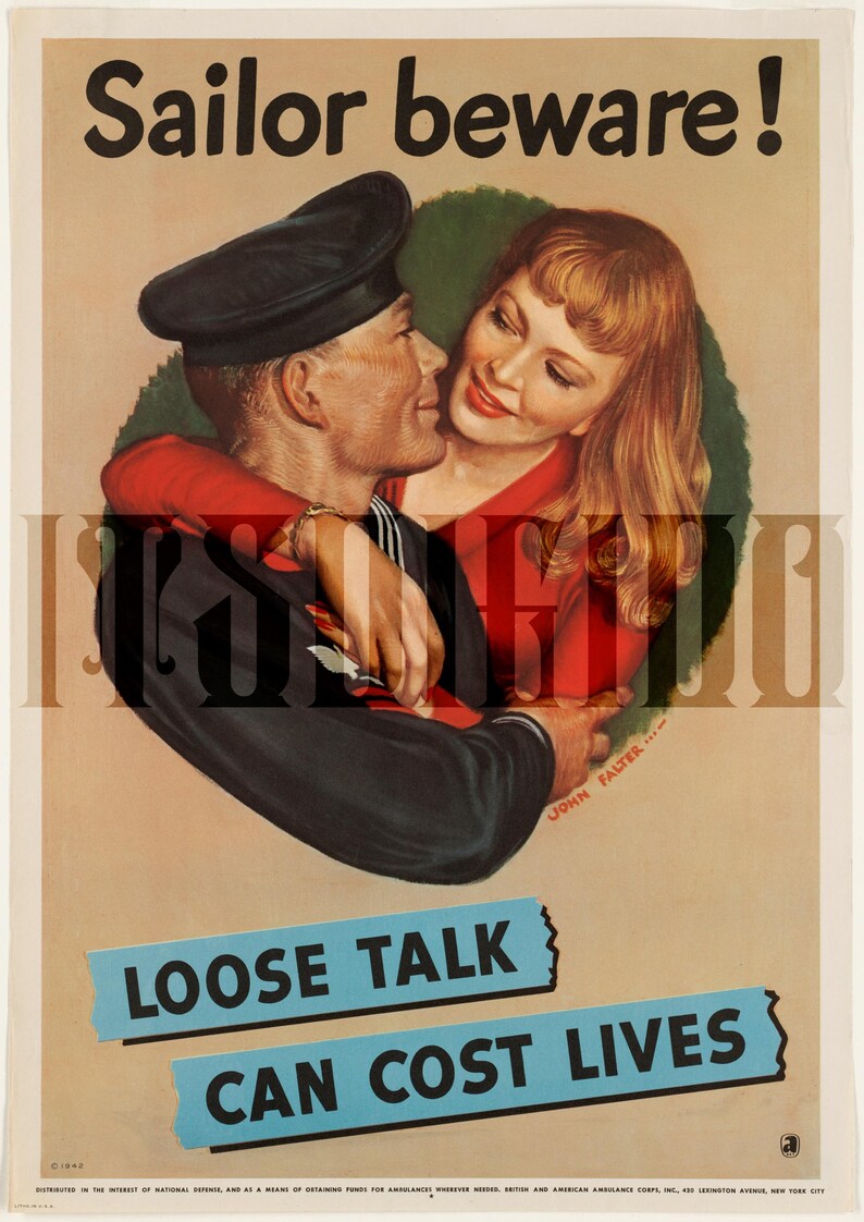 Vintage Sailor Propaganda Poster, War Posters, Couple Photo, Vintage ...
