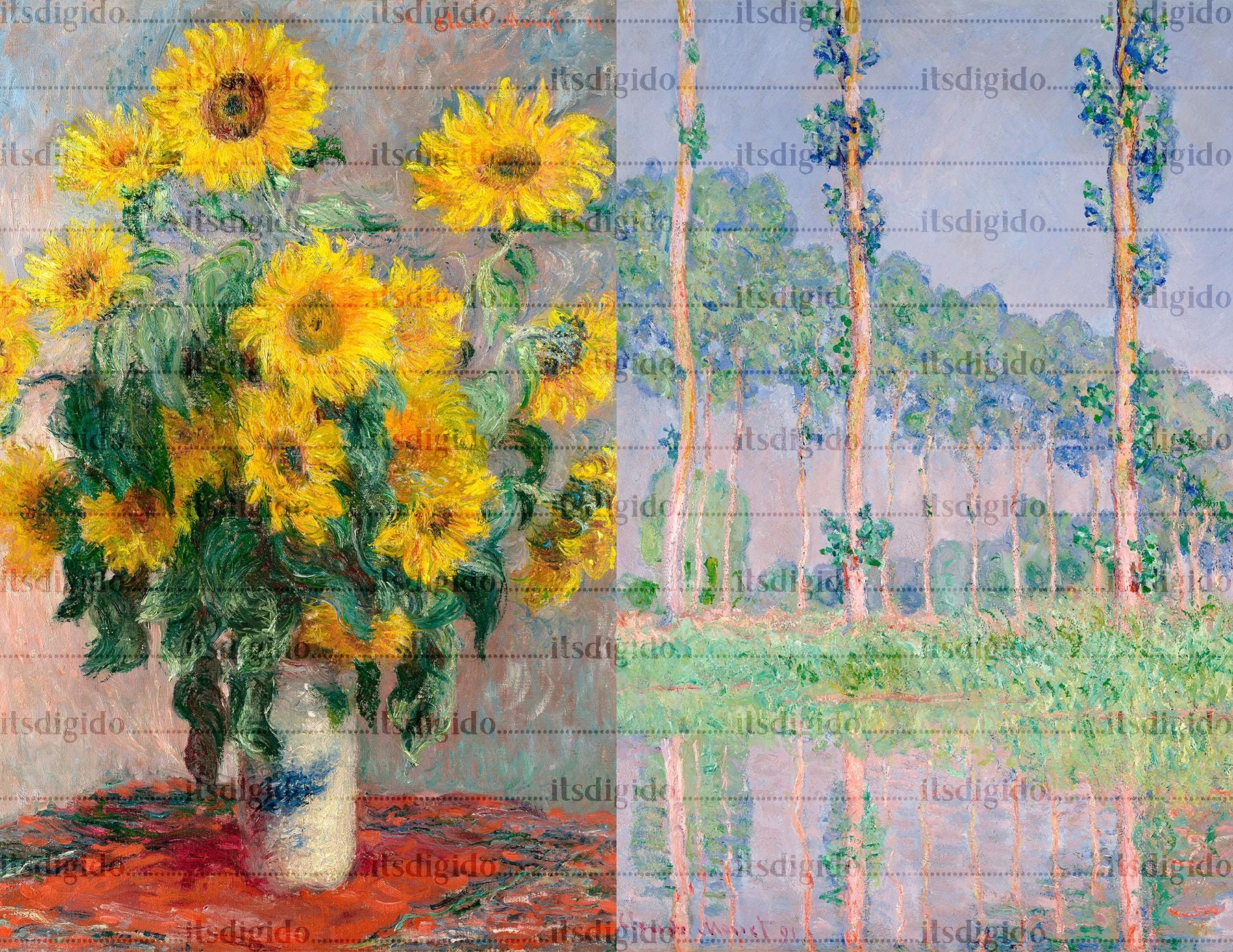10 Claude Monet Art Kit Printable A5 Digikit Claude Monet Artwork ...