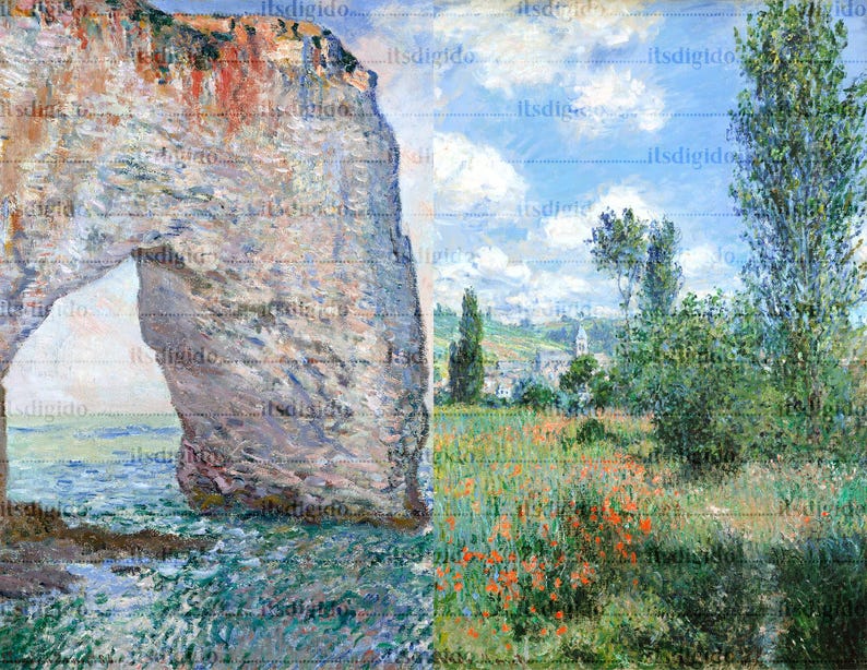 10 Claude Monet Art Kit Printable A5 Digikit Claude Monet Artwork ...