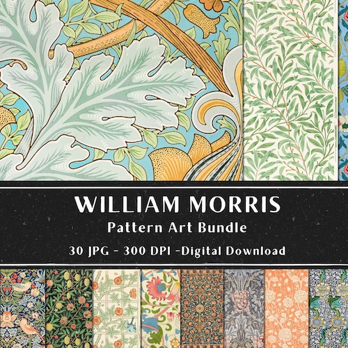 William Morris Pattern Bundle 30 Vintage Pattern Image - Etsy