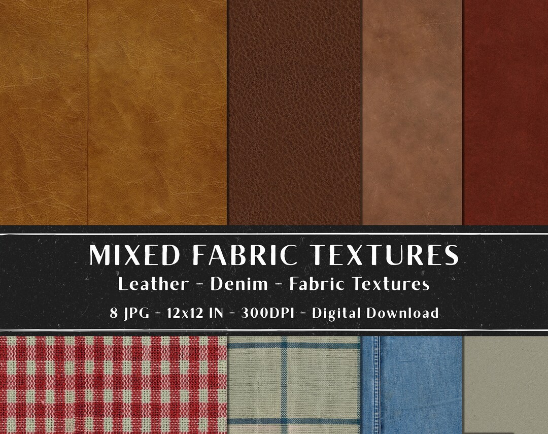 8 Seamless Fabric Paper Texture, Textured Effect Paper, Procreate ...