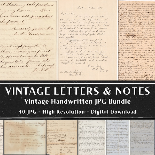 Vintage Handwritten Letters - Etsy