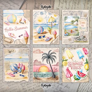 Summer Holiday Junk Journal Printable Paper 35 School's Out Journal ...