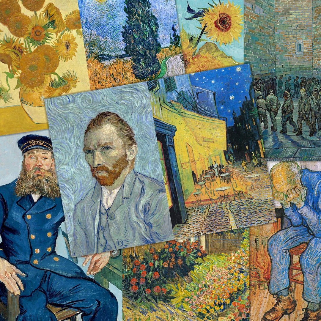 10 Van Gogh Art Kit Printable A5 Digikit Vincent Van Gogh Artwork ...