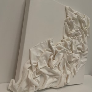 3D Textured Fabric Wall Art: Handmade Abstract Canvas Painting - Etsy