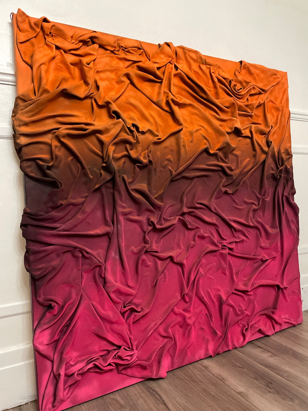 Fluorescent Dream~ Textured Abstract Fabric Wall Art, Original Fabric ...