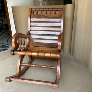 Handmade Wooden Rocking Chair: Stylish and Cozy Accent for Your ...