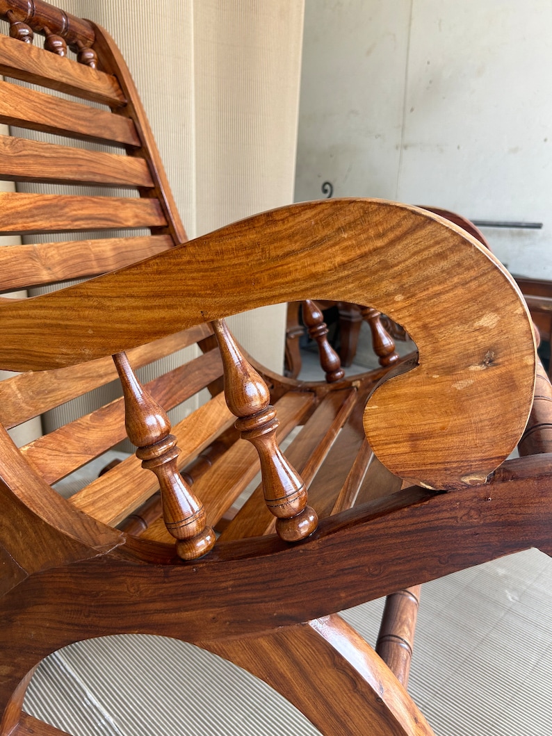 Handmade Wooden Rocking Chair: Stylish and Cozy Accent for Your ...