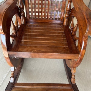 Handmade Wooden Rocking Chair: Vintage Stylish Home Decor Furniture ...