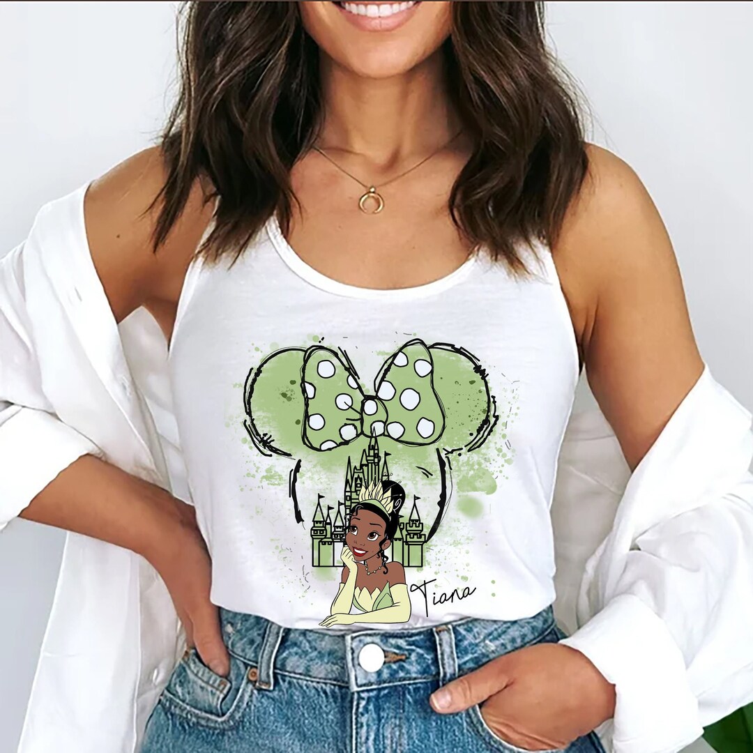 Tiana Princess Tank, Watercolor Castle Tank, Tiana Disney Tank, Disney ...