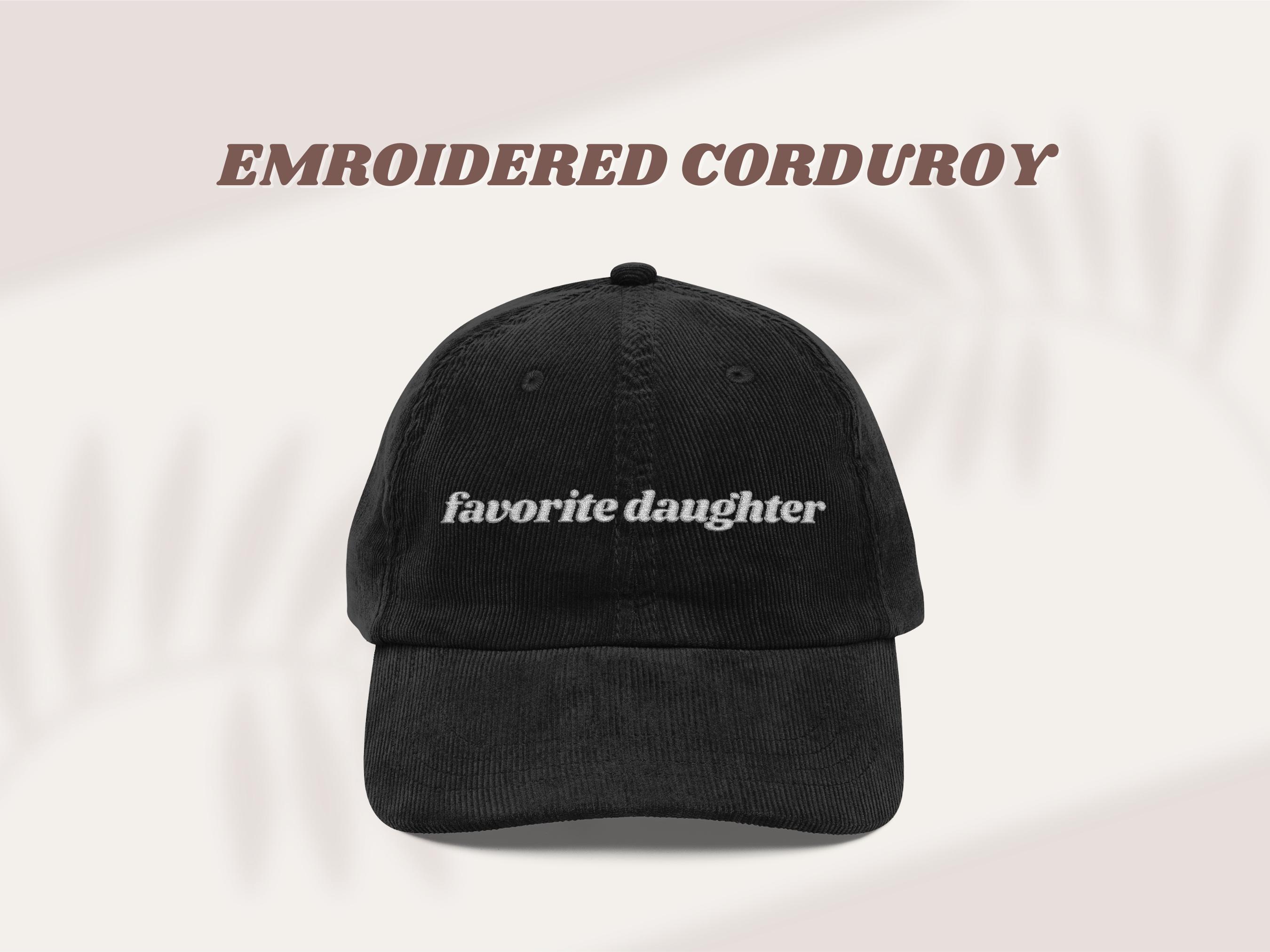 Favorite Daughter Vintage Corduroy Cap (embroidery), Aesthetic Vintage ...
