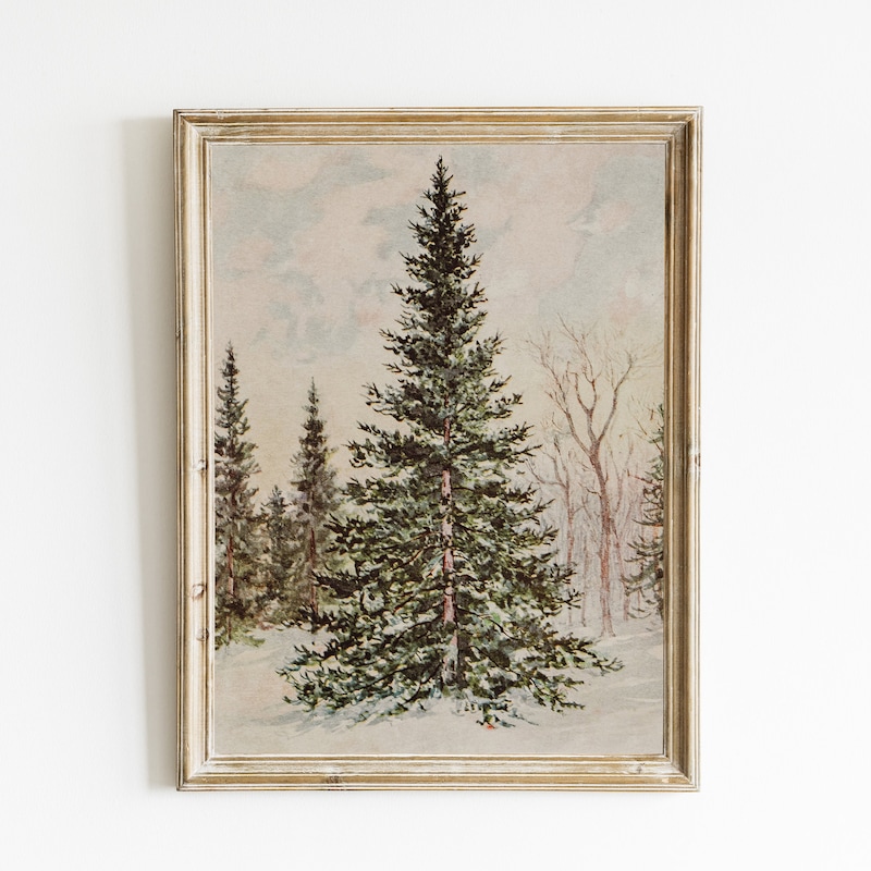 Winter Tree Print - Etsy