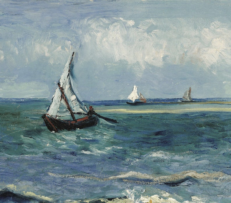 Vincent Van Gogh, Vintage Sailboat Wall Art, Nautical Sailboat Print ...