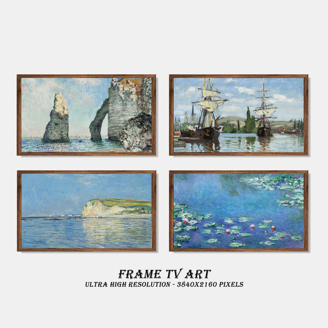 Samsung Frame TV Art 4 PACK, Monet Oil Painting Ultimate Collection ...