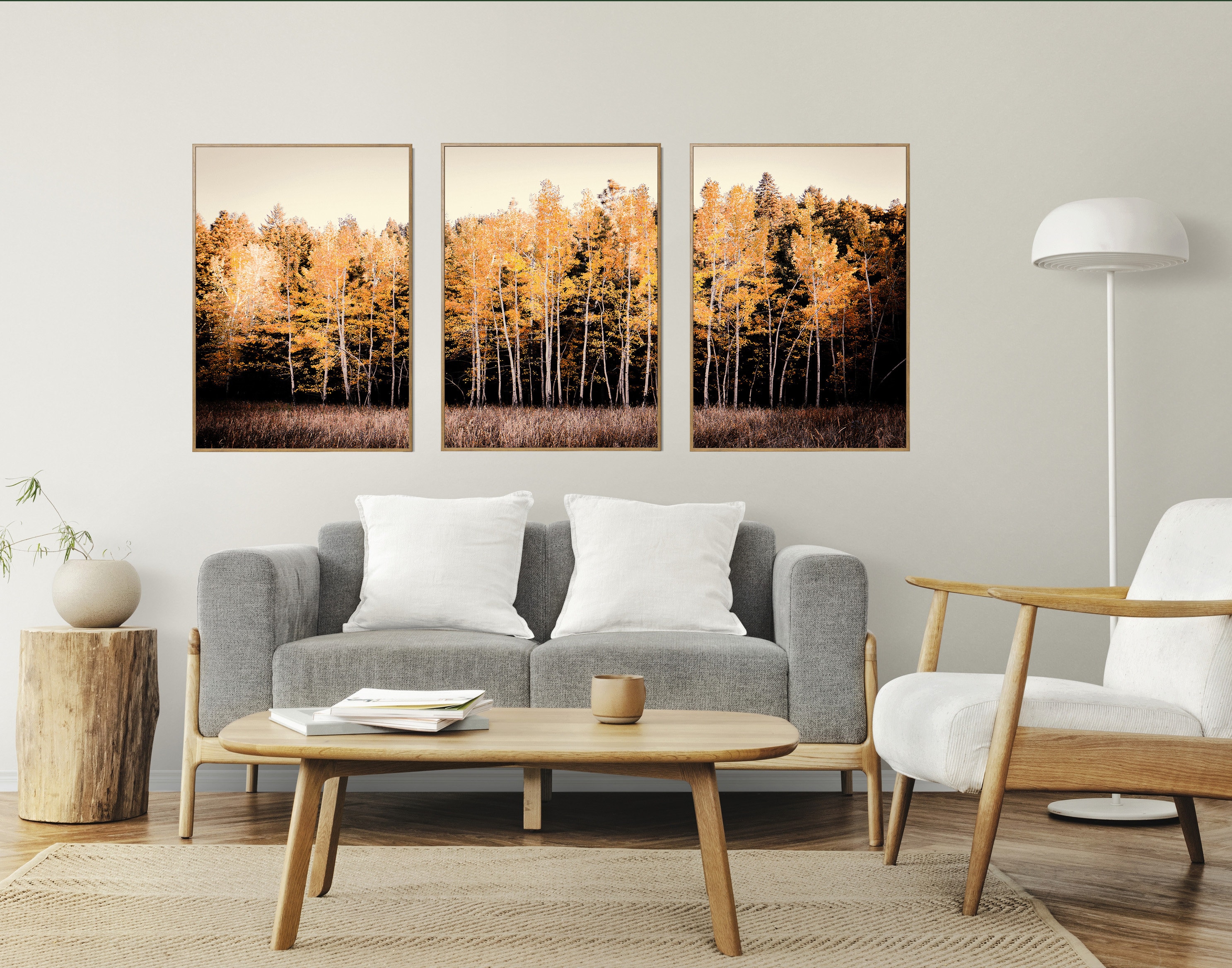 Autumn Landscape Printable Set, Fall Gallery Wall Art Set of 3, Autumn ...