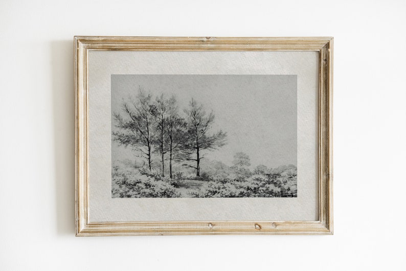 Vintage Pine Trees Printable, Rustic Prints Gallery Wall Art Set of 5 ...
