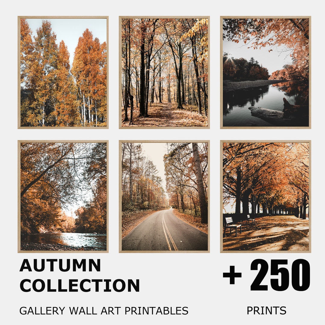 Autumn Landscape Printable, Bundle Set of +250, Gallery Wall Art Set of ...