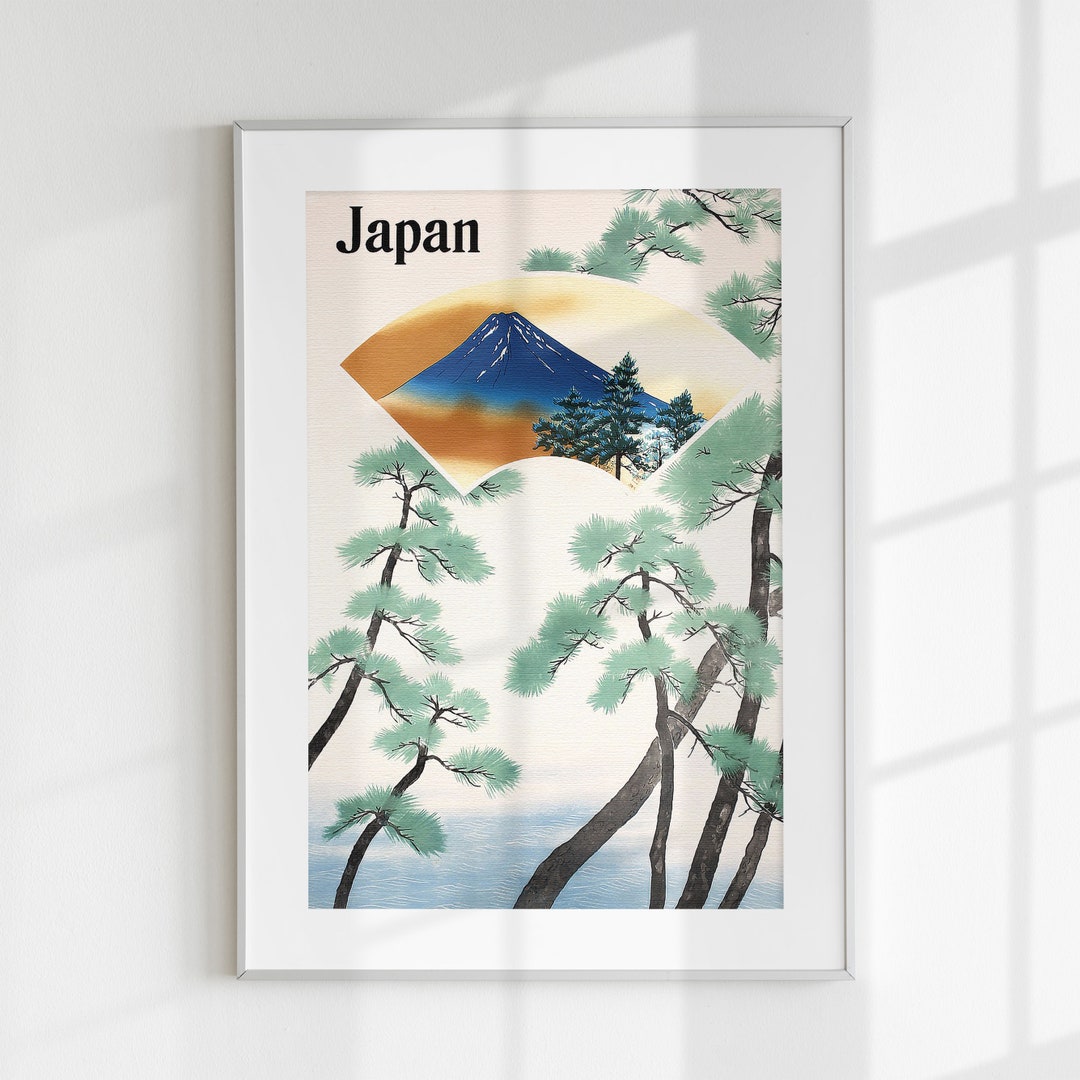 Travel Poster, Japan Print, Vintage Poster, Japan Printable, Digital ...