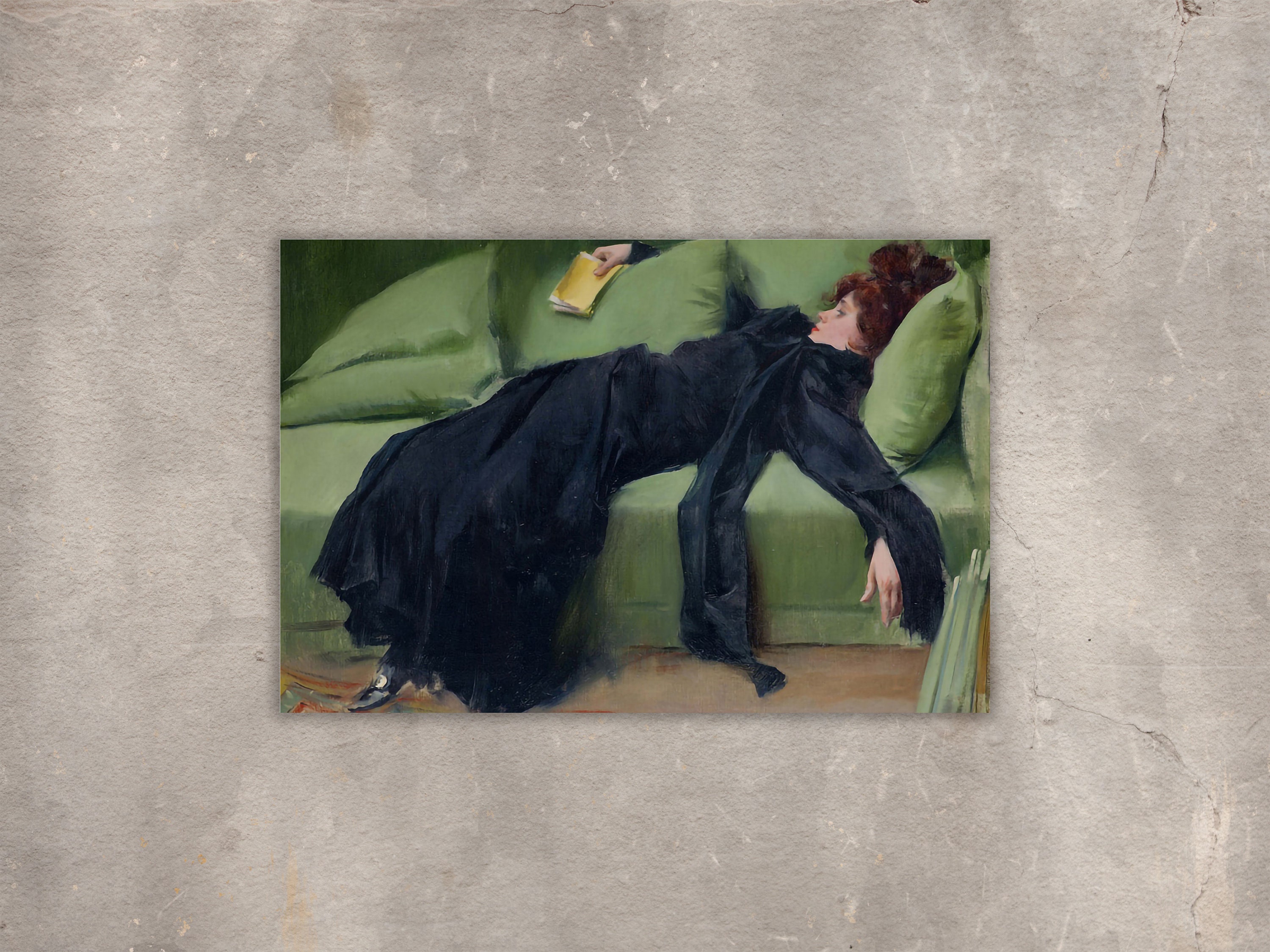 Decadent Young Woman Print Wall Art, After the Dance, Woman Portrait ...
