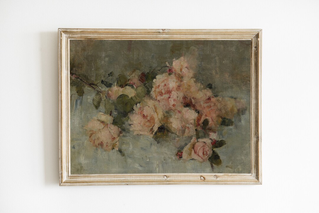 Vintage Botanical Still Life Print, Flower Printable, Antique Neutral ...