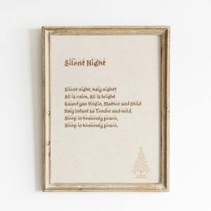 Christmas Carols Printable, Gallery Wall Art Set of 6, Xmas Prints ...