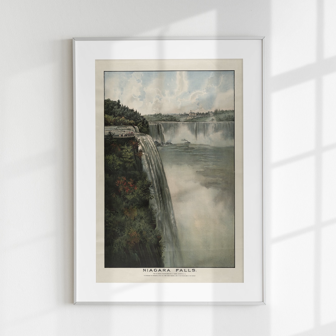 Niagara Falls Poster Wall Art, Travel Poster, American Print, Vintage ...