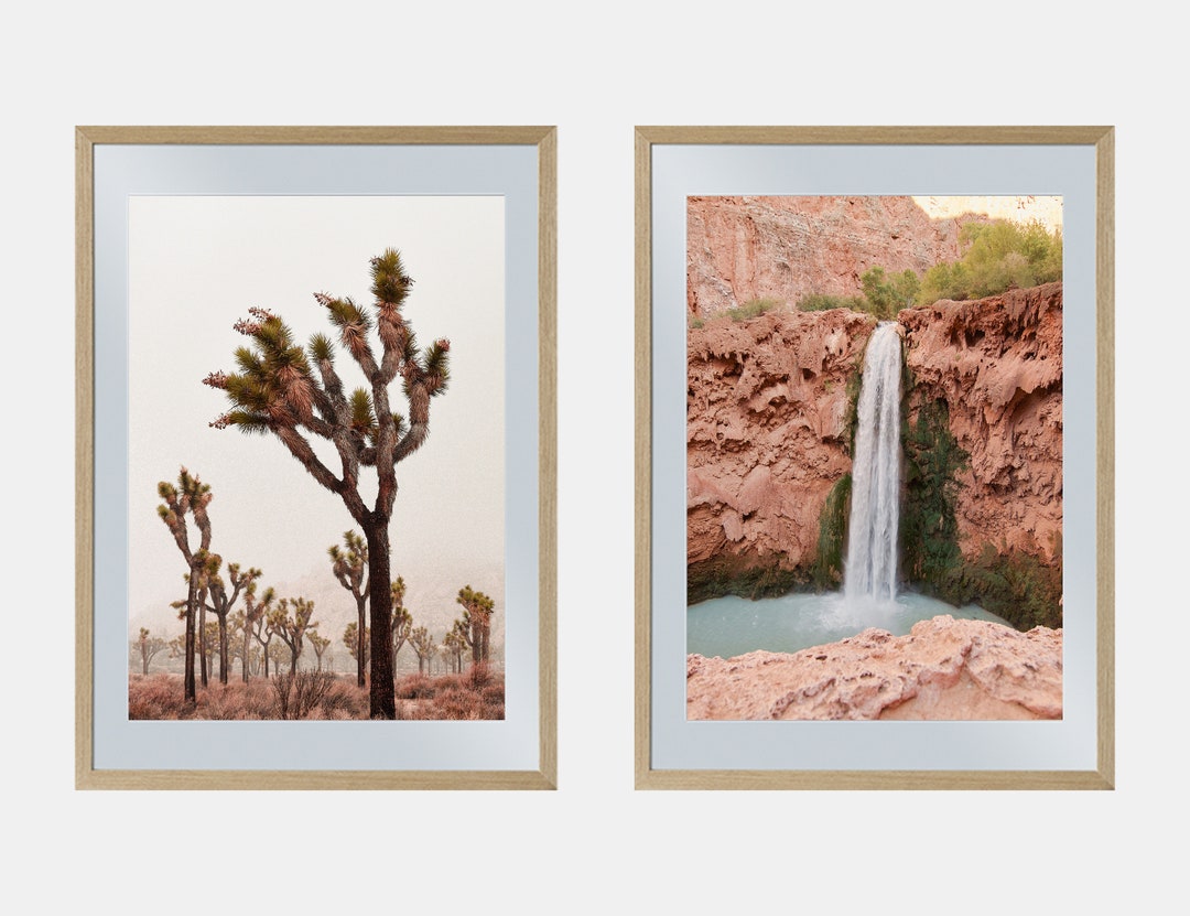 Joshua Tree Landschaft Drucke, Arizona Wüste Drucke, Wasserfall in der ...