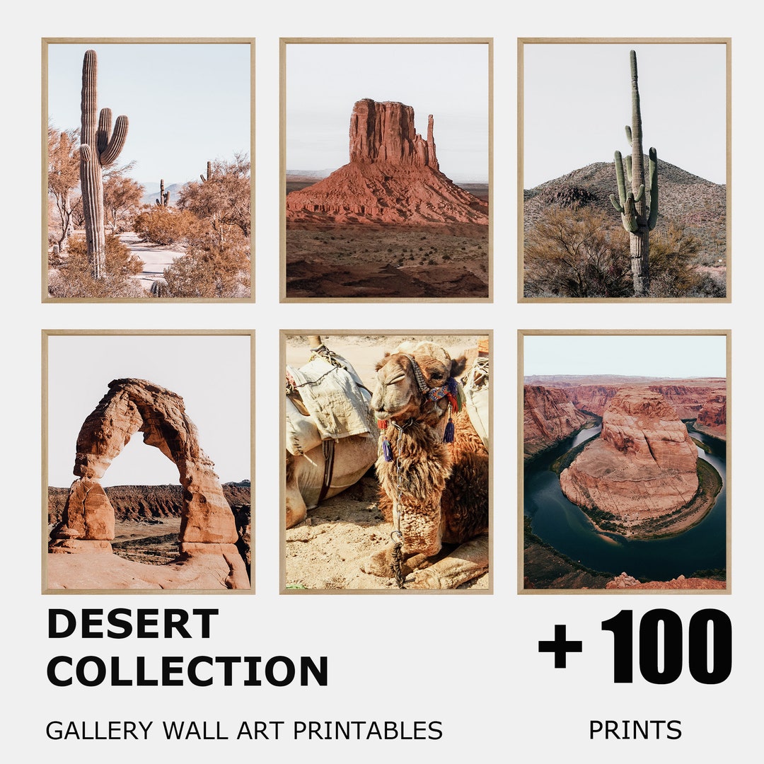 Arizona Desert Prints Gallery Art Set of 100 Desert - Etsy